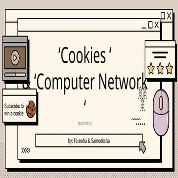 Cookies proj for class 12 informatics practices | PPTX