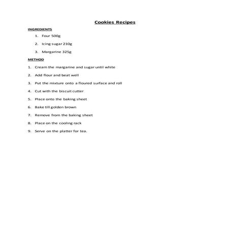 Cookies recipes | PDF