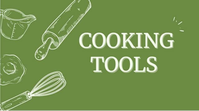Cookery 7/8 Lesson 1: Basic Kitchen Tools and Equipment | PPTX