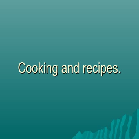 Cooking and Kitchen Vocabulary for ESL | PPTX