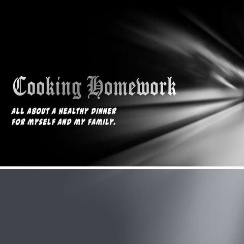 Cooking homework | PPT