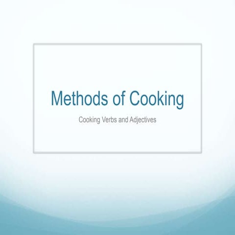 Cooking Methods | PPTX