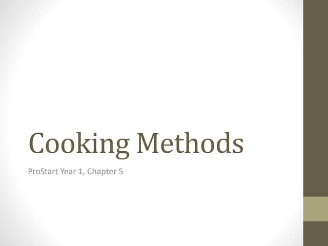 Methods in cooking dry heat method, moist heat | PPTX