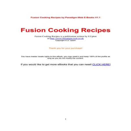 Cooking recipes | PDF