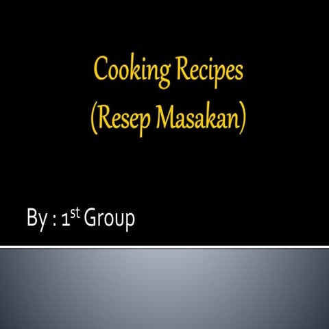 Cooking recipes | PPT