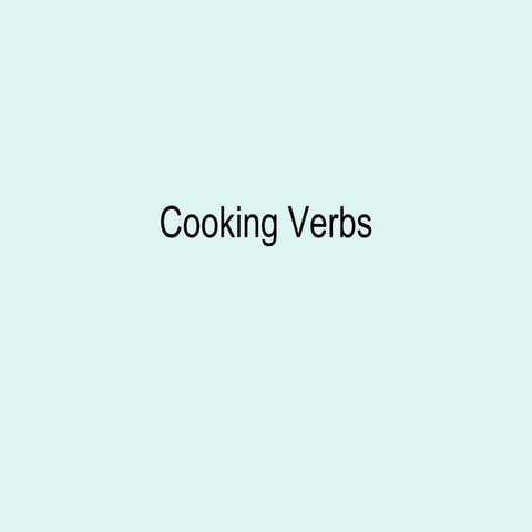 Cooking words | PPT