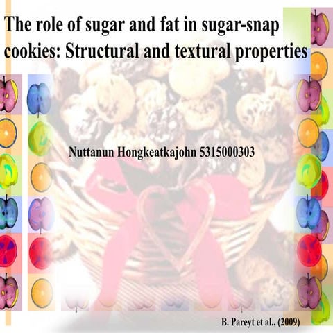 Presentation : The role of sugar and fat in sugar-snap cookies ...