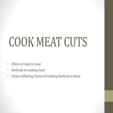 Cook meat cuts | PPTX