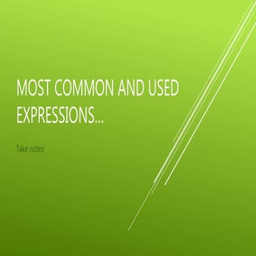 Cool expressions in English | PPTX