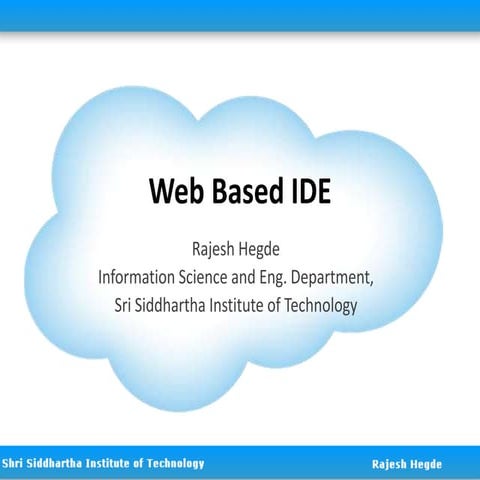 CodeIDE - Web Based IDE | PPTX | Computing | Technology & Computing