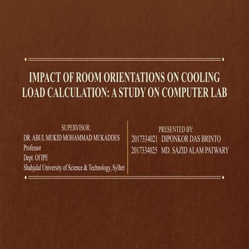Cooling Load Calculations Pptx