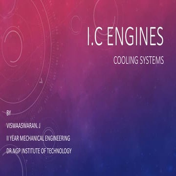 Cooling systems in ic engines | PPTX