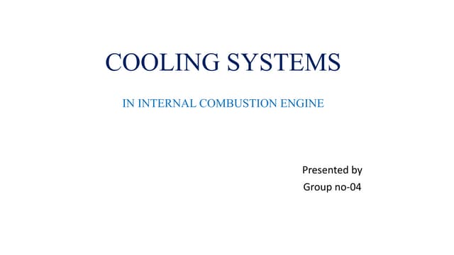 Engine Cooling system | PPTX