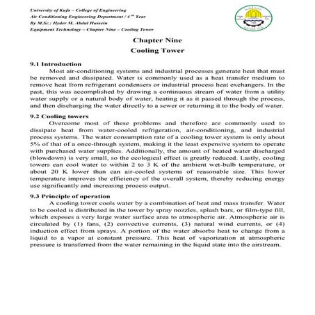 Cooling tower | PDF