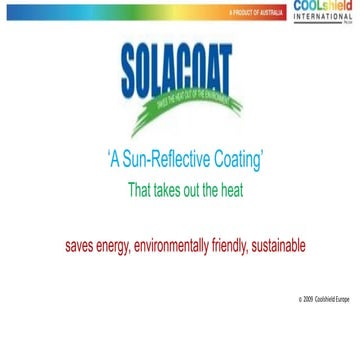 Coolshield's Solacoat summary | PDF