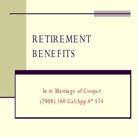 Dividing CalPers Retirement Benefits | PPT