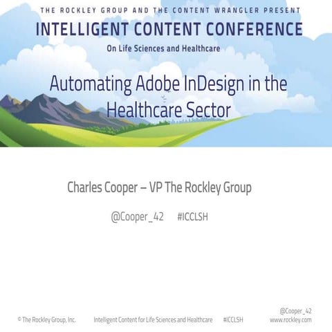Automating Adobe InDesign in the Healthcare Sector | PPTX