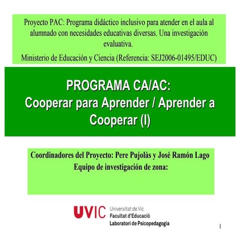 Cooperar para-aprender-aprender-a-cooperar-i- | PPT