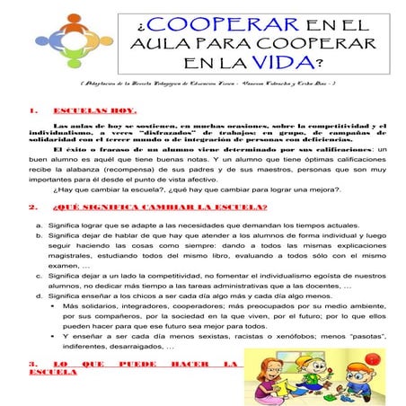 ¿Cooperar en el aula? | DOC