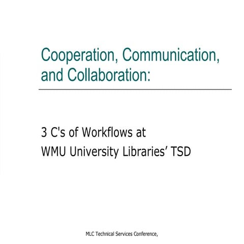 Cooperation, Communication, And Collaboration | PPT