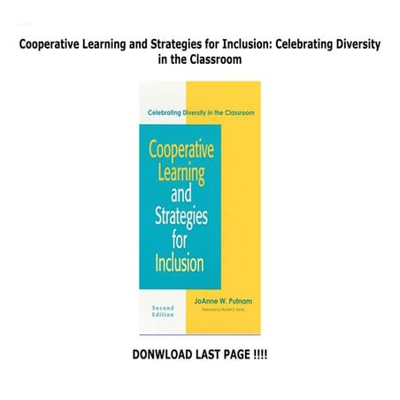 Cooperative Learning and Strategies for Inclusion: Celebrating ...
