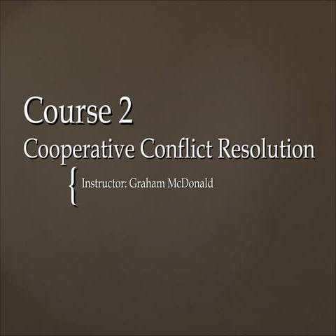 Cooperative conflict resolution final ppt-3 | PPT