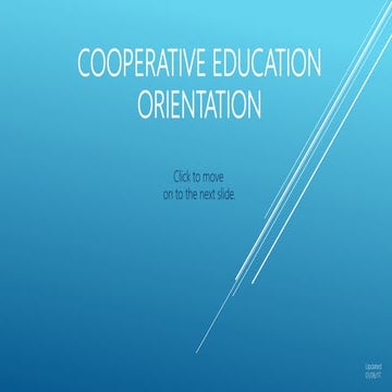 Cooperative education orientation | PPT