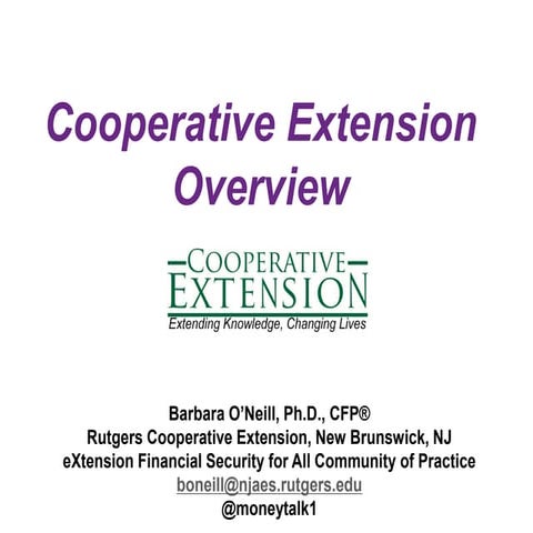 Cooperative Extension Introduction Presentation 03-18 | PPT