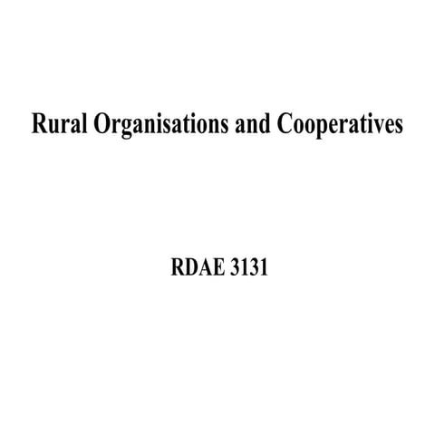 Rural Organization and cooperatives.pptx