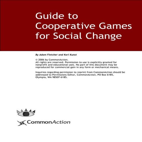 Cooperative Games For Social Change | PDF
