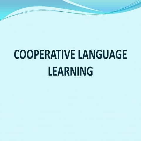 Cooperative language learning | PPT