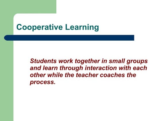 Cooperative Learning Overview Ppt For Ccc | PPT