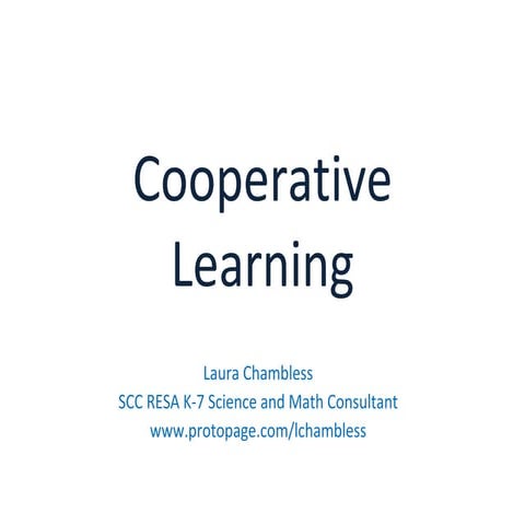 Cooperative Learning Overview Ppt For Ccc | PPT