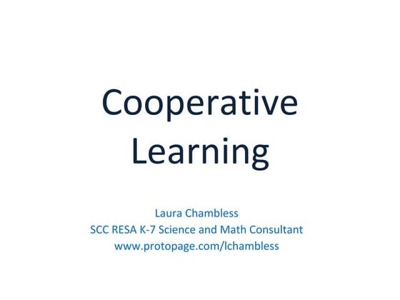 Presentation on cooperative learning | PPT | Educational Assessment ...