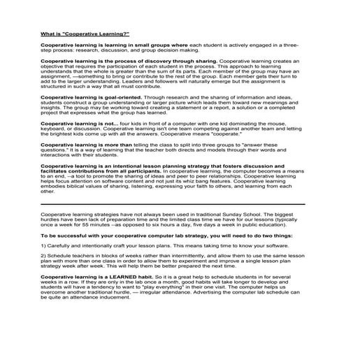 Cooperative learning with computers | DOCX