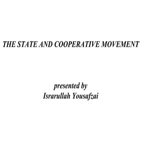 Cooperative movement | PPTX