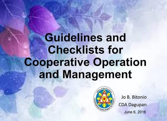 Some Important Cooperative Practices Ppt