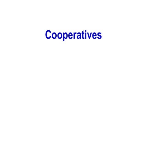 Cooperatives | PPT