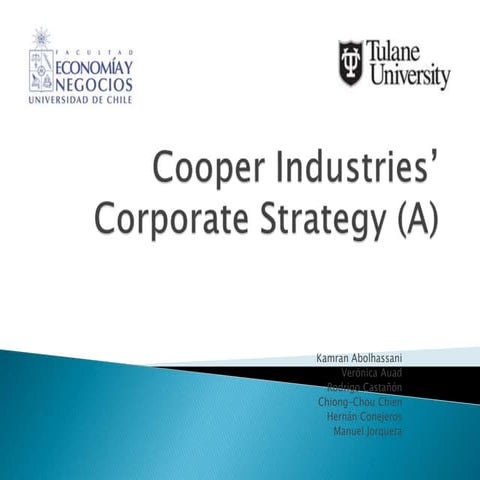 Cooper industries’ corporate strategy (a) | PPTX