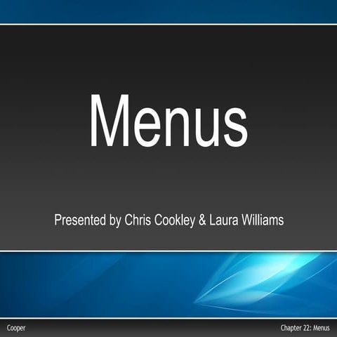 About Face 3: Menus | PPT