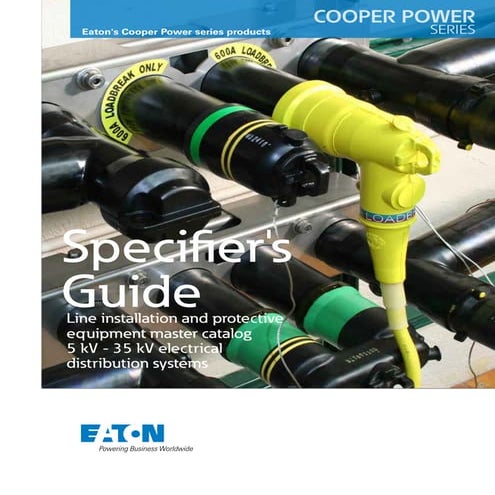 Cooper Power Connectors - MV-HV Specifiers Guide 5kV-35kV | PDF