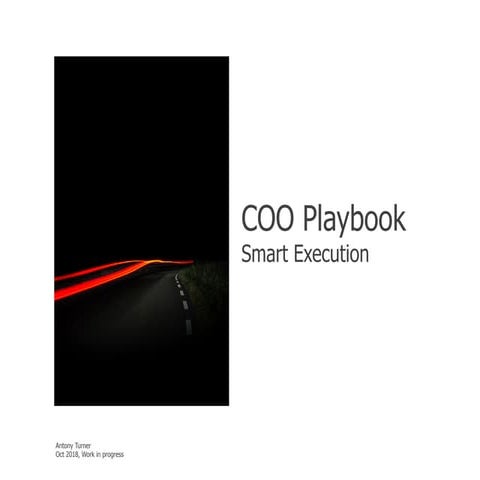 COO Playbook - Sample Oct 2018 | PPT