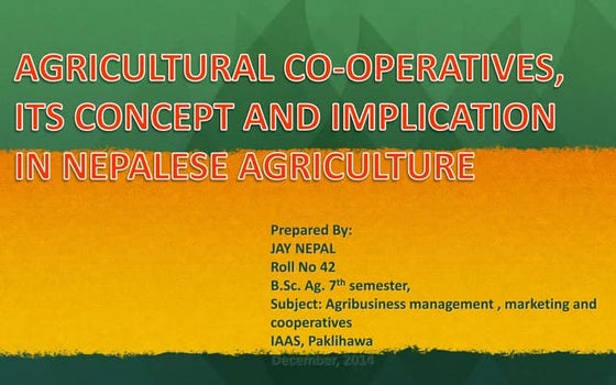 CO-OPERATIVE MARKETING | PPTX