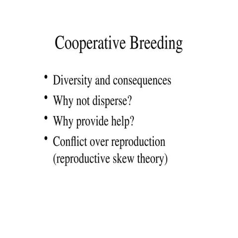 cooprative breeding................................ppt