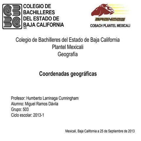 Coordenadas geográficas | PPTX