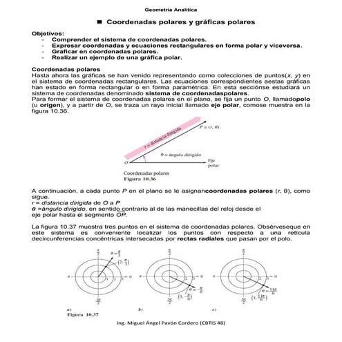 Coordenadas polares y gráficas polares | DOCX