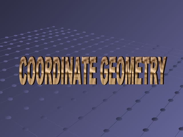 CLASS X MATHS Coordinate geometry | PPT