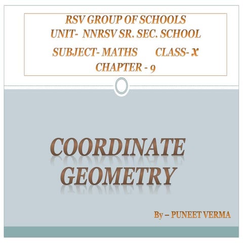 Coordinate geometry | PPTX | Geography | Science