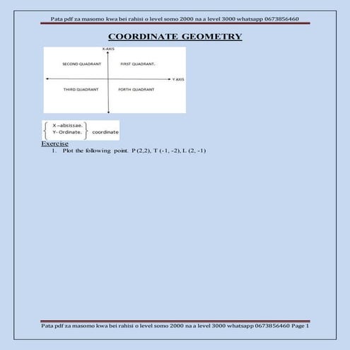 Coordinate geometry | PDF