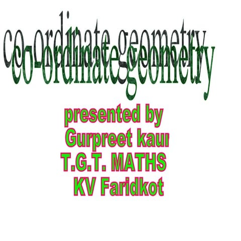 Coordinategeometry1 1 | PPT